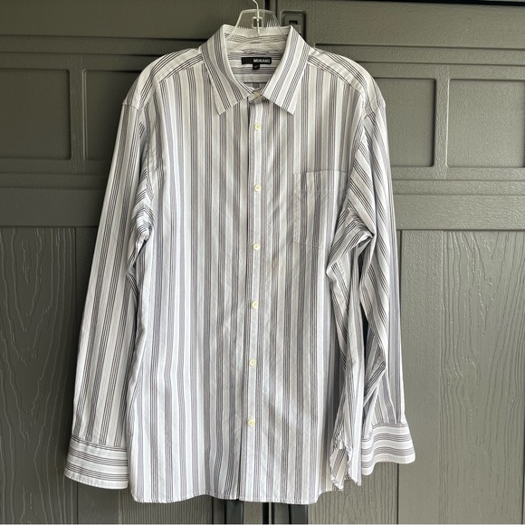 Murano | Shirts | Mens Murano Dress Shirt Vguc Black White Stripe Large ...